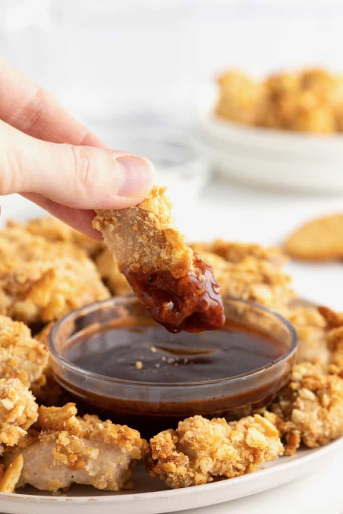 3-Ingredient Ritzy Chicken Nuggets - The BakerMama