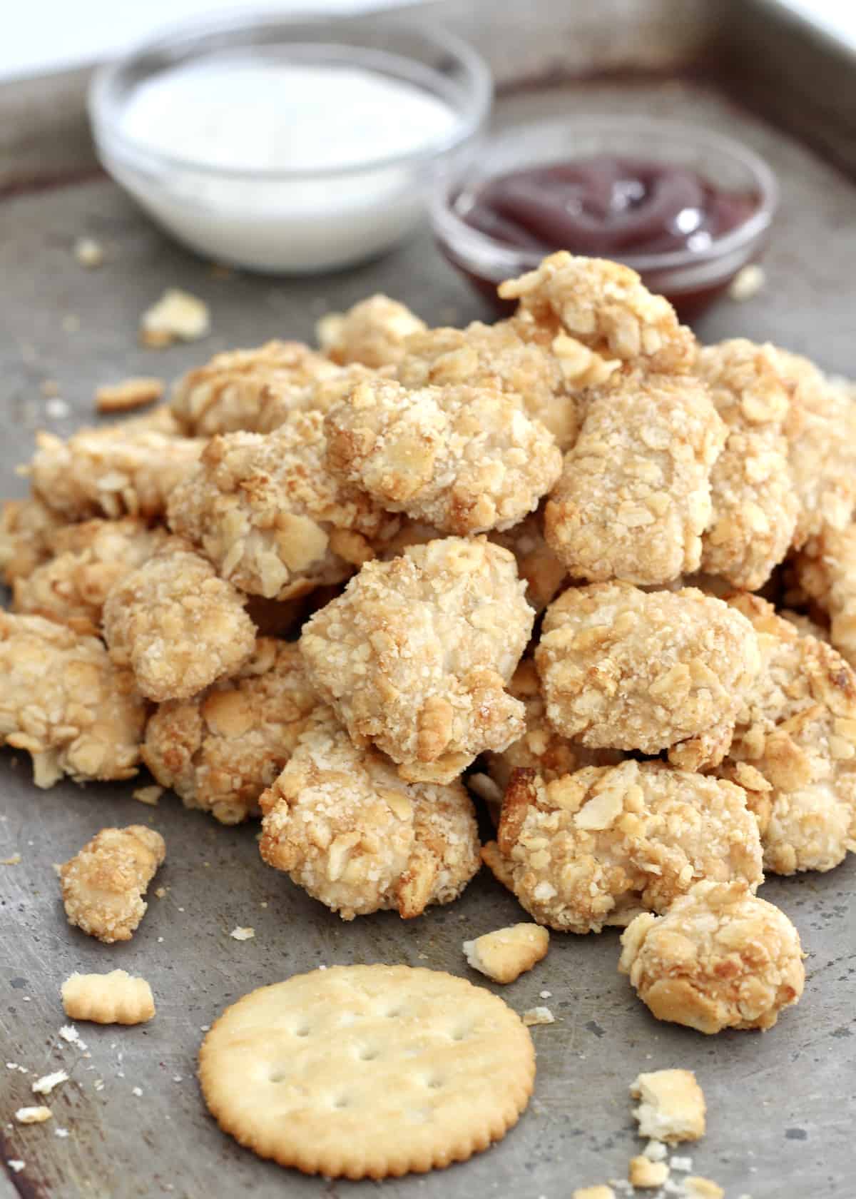Ritzy Chicken Nuggets - The BakerMama