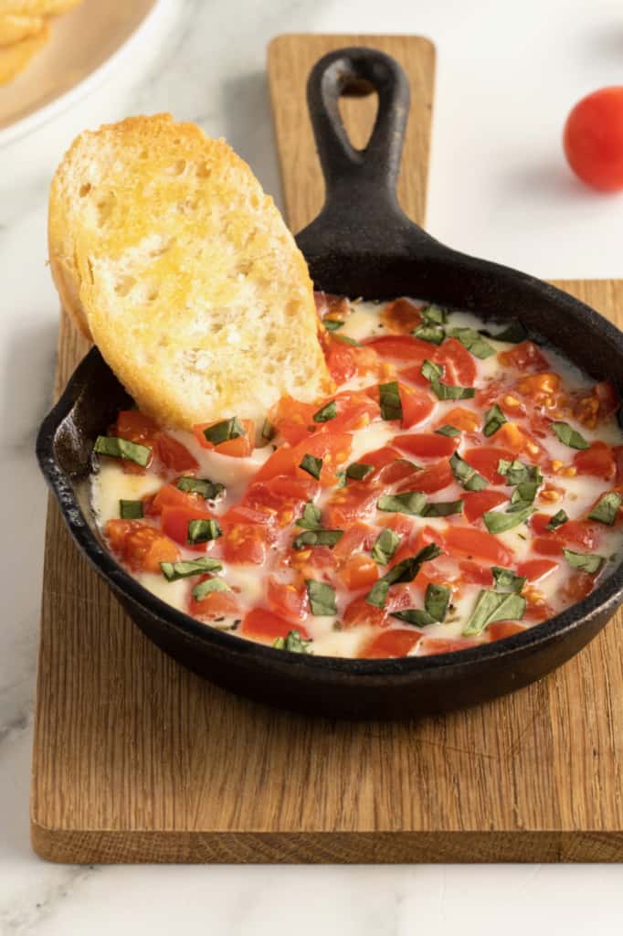 Skillet Caprese Dip - The BakerMama