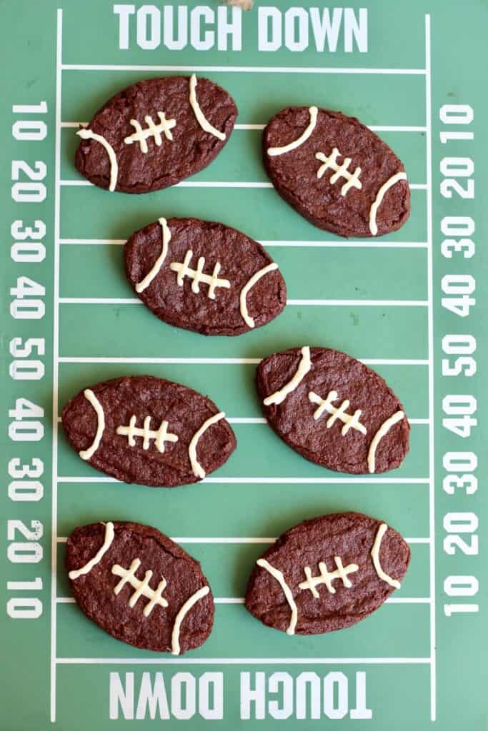 Football-Shaped Fudge Brownies - The BakerMama