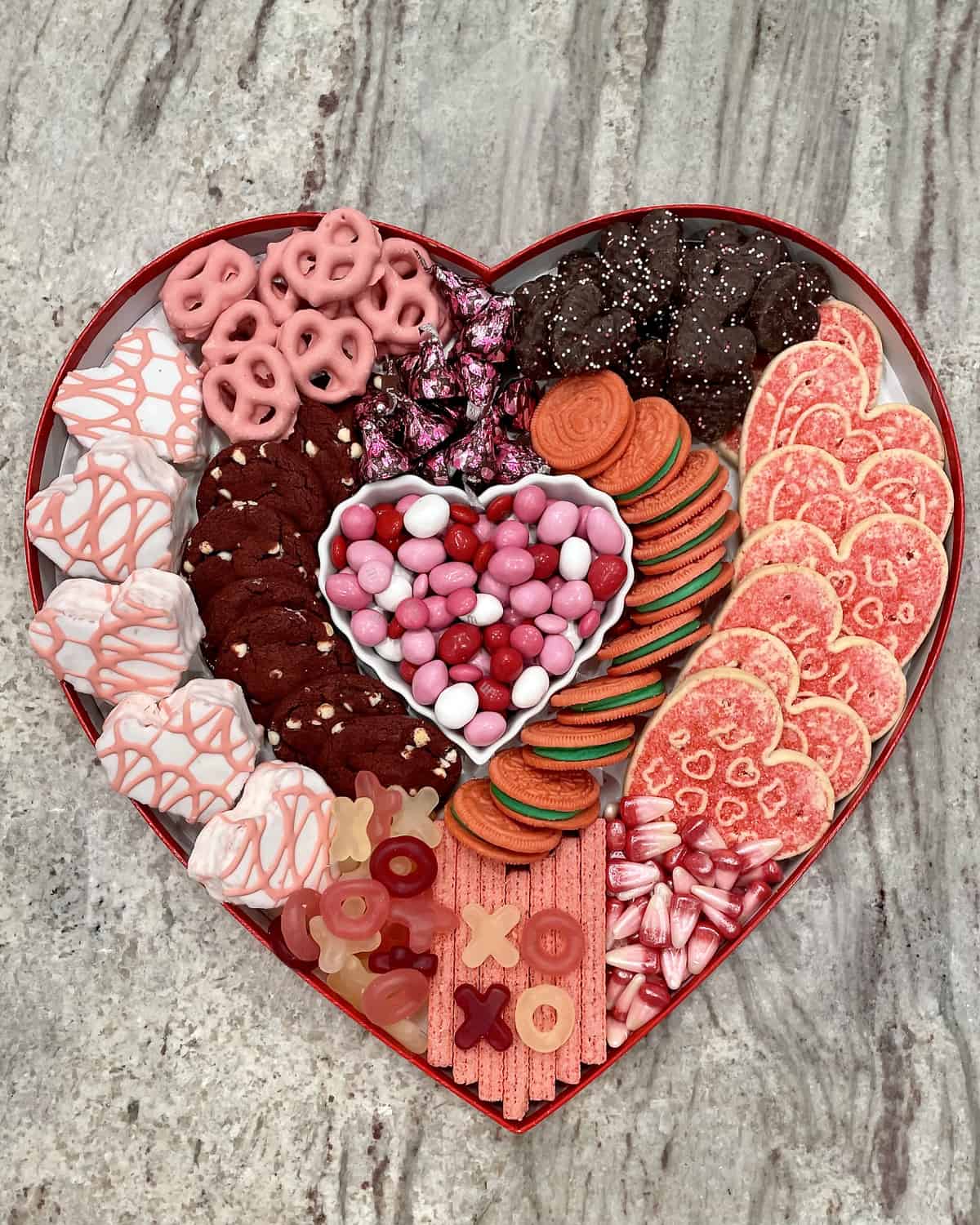 Cheese and Charcuterie Heart Box - The BakerMama