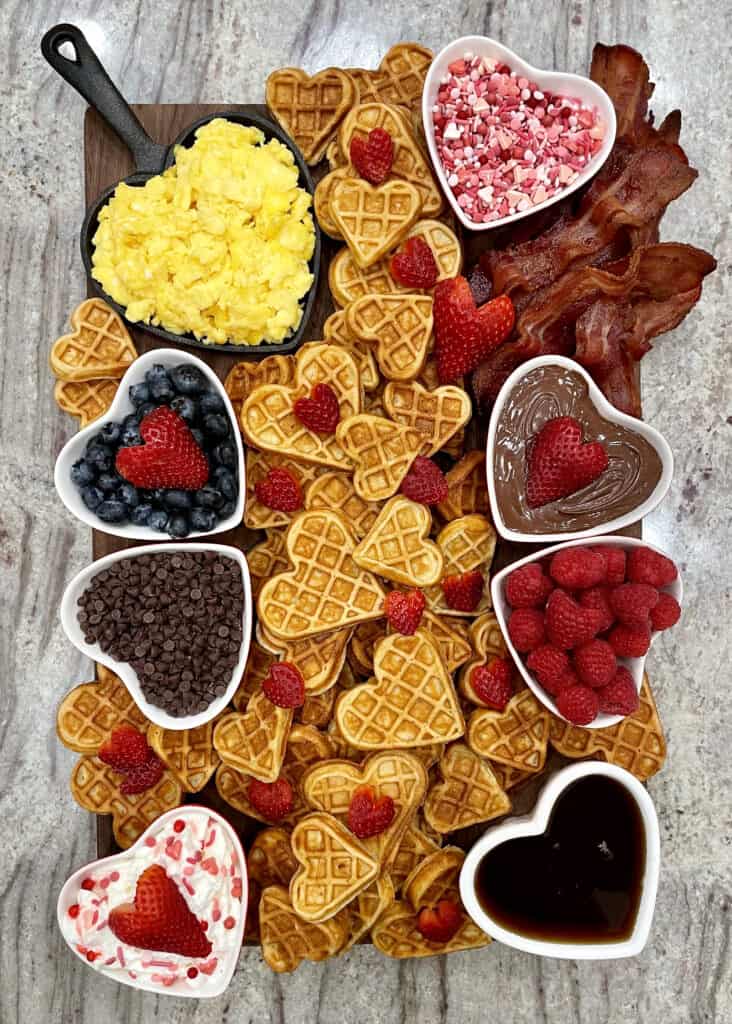 Valentine's Day Waffle Board - The BakerMama
