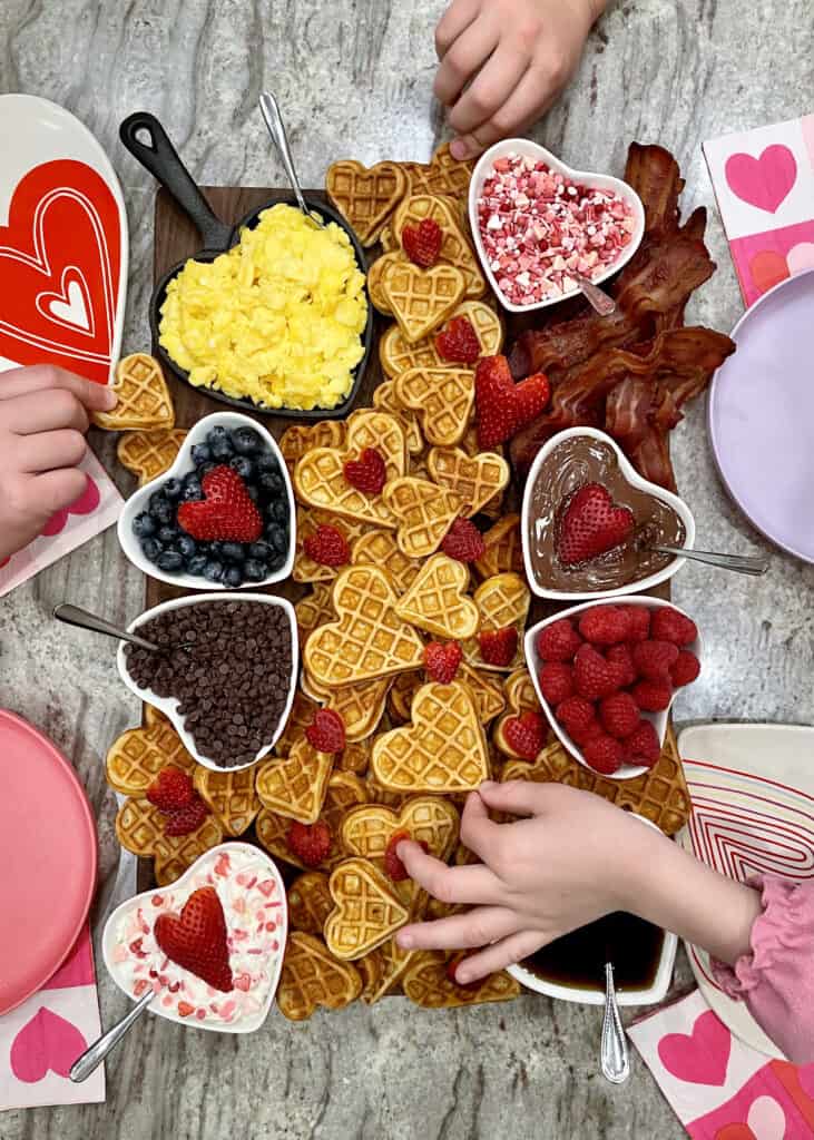 Valentine's Day Waffle Board - The BakerMama