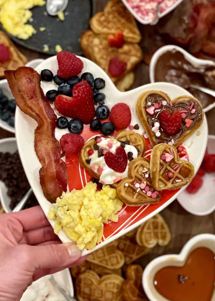 Valentine's Day Waffle Board - The BakerMama