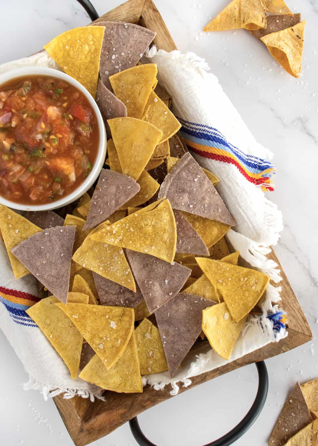 Baked Corn Tortilla Chips - The BakerMama