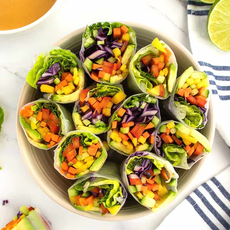Fresh Summer Rolls - The BakerMama