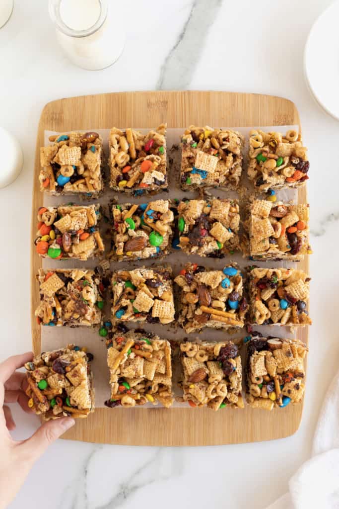 No-Bake Snack Mix Bars - The BakerMama