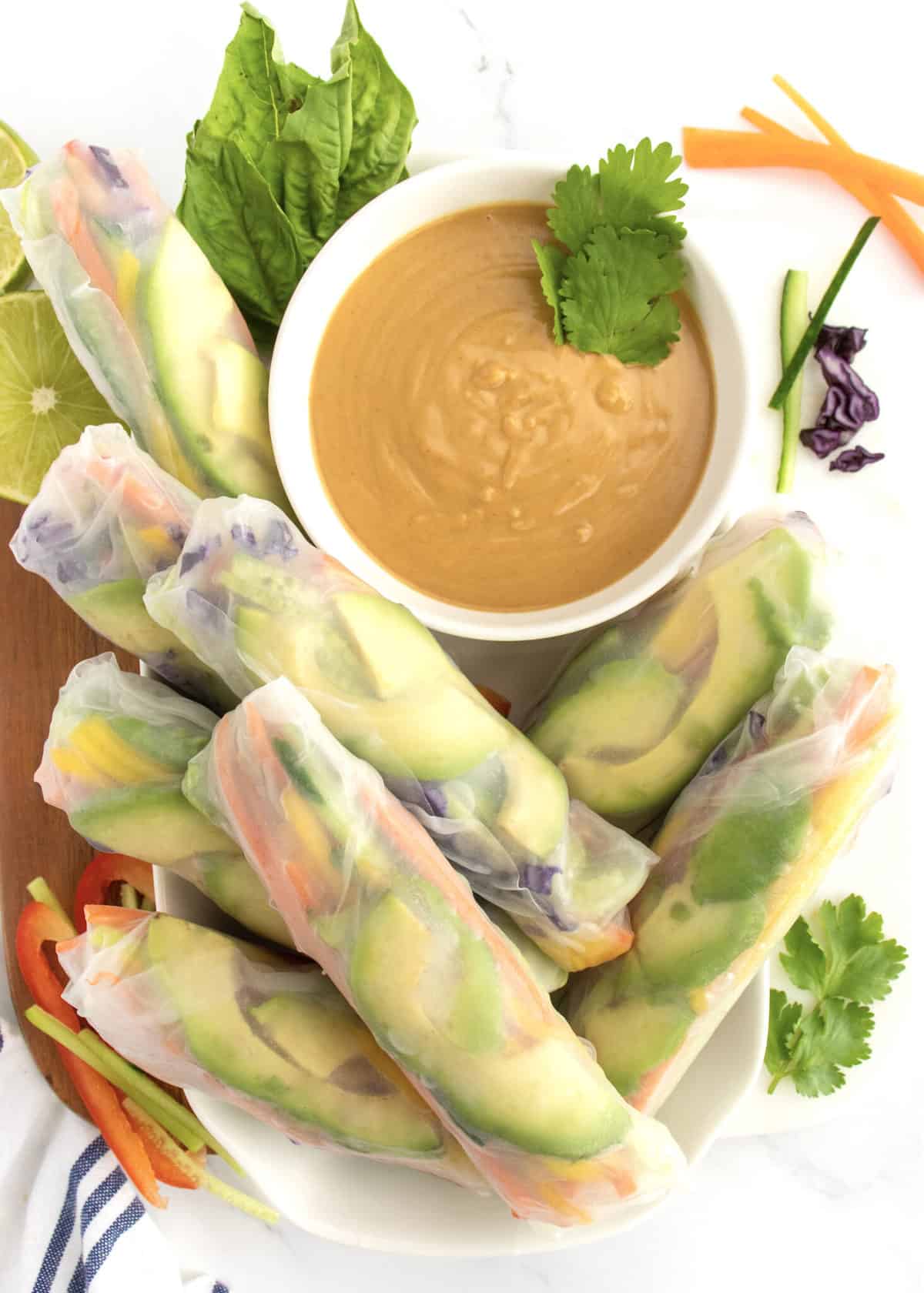 Fresh Summer Rolls - The BakerMama
