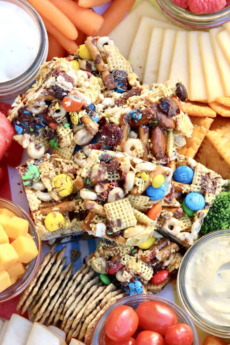No-Bake Snack Mix Bars - The BakerMama
