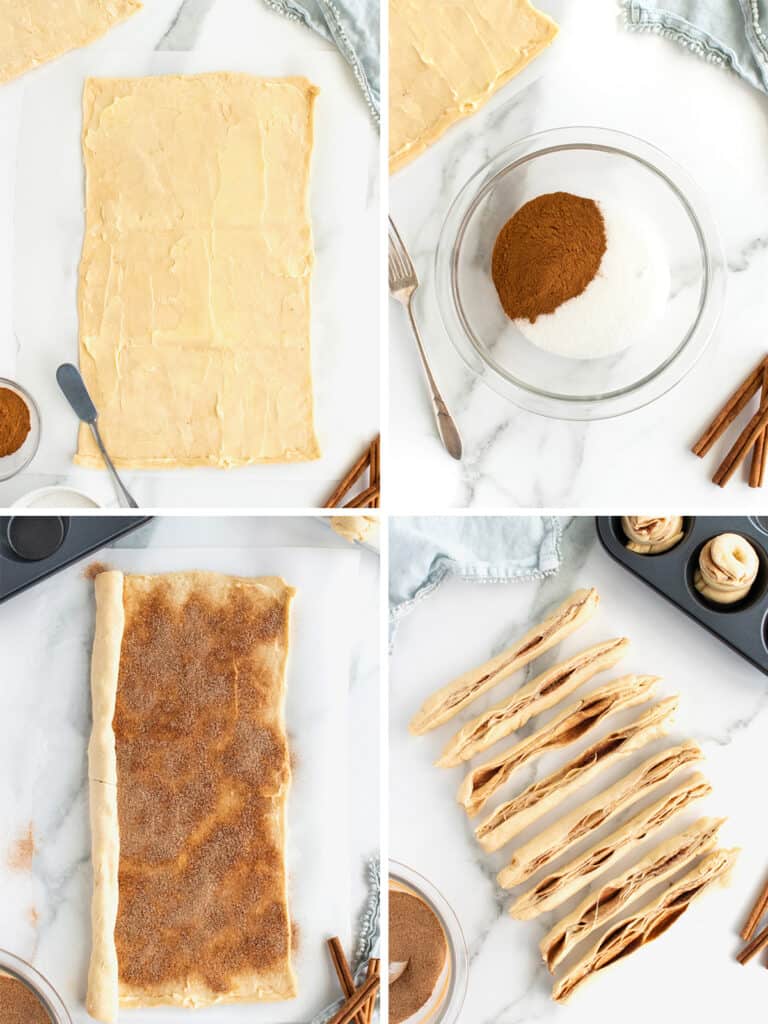 Easy Cinnamon Sugar Cruffins - The BakerMama