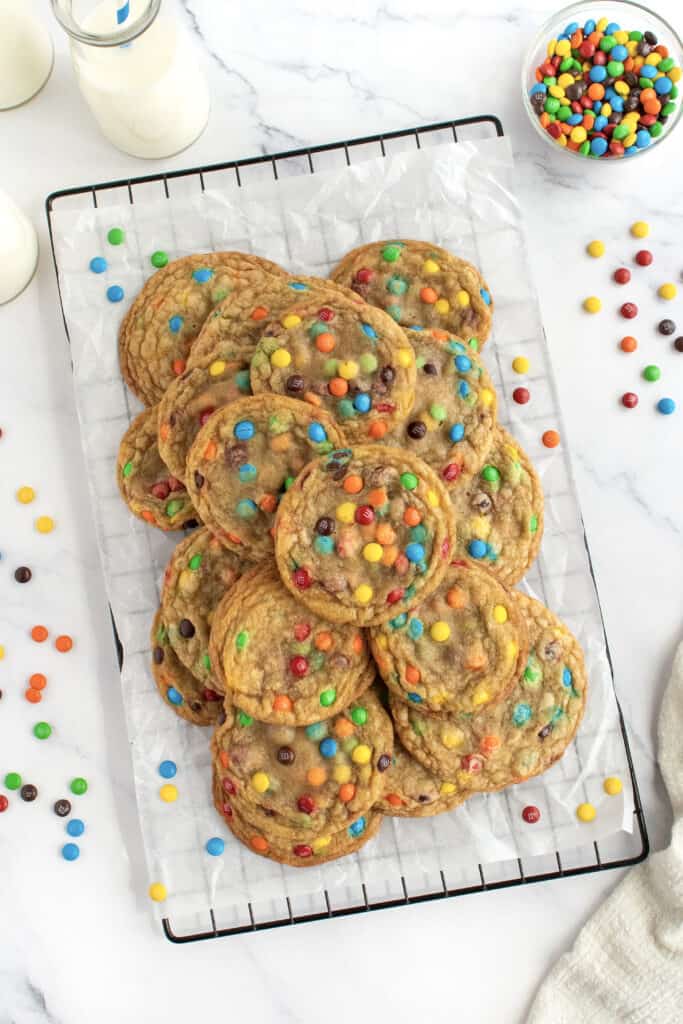 Loaded M&M Cookies - The BakerMama