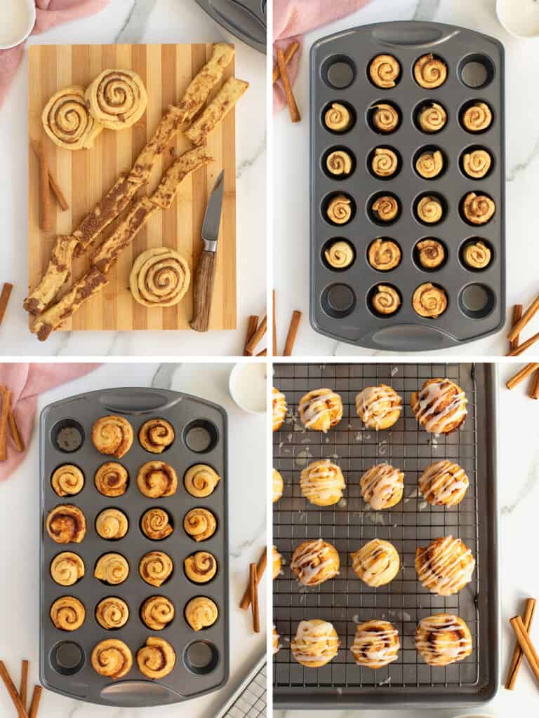 Mini Cinnamon Rolls - The BakerMama