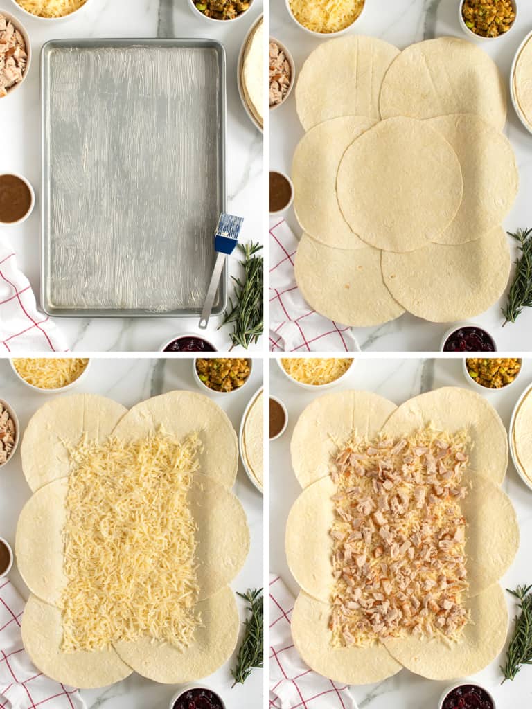 Thanksgiving Leftovers Sheet Pan Quesadilla - The BakerMama