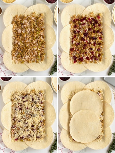 Thanksgiving Leftovers Sheet Pan Quesadilla - The BakerMama