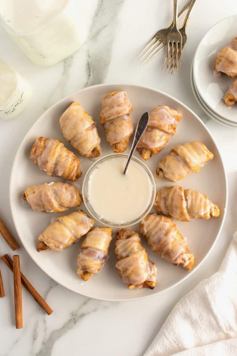 Cinnamon Roll Pigs in a Blanket - The BakerMama