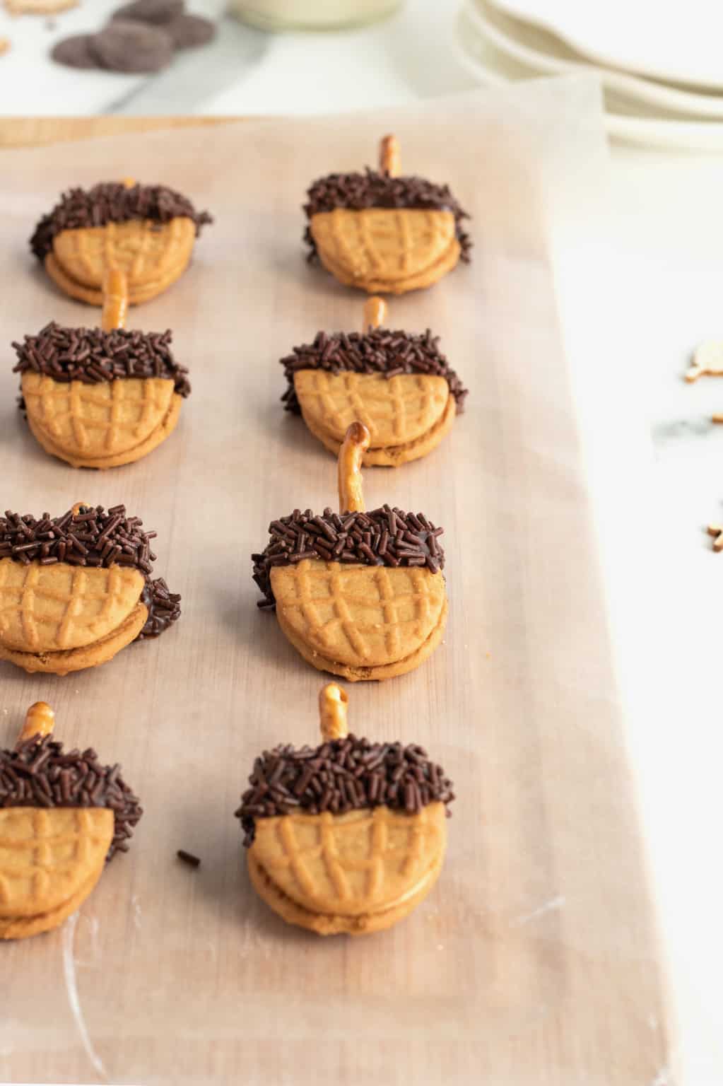 Nutter Butter Acorns - The BakerMama