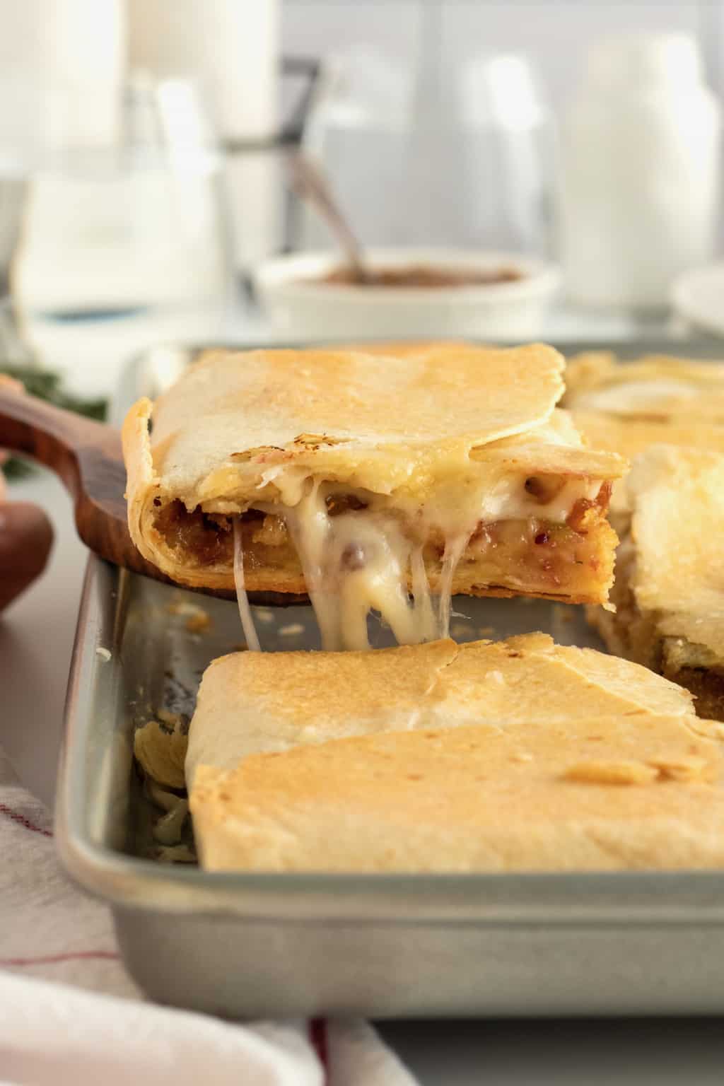 Thanksgiving Leftovers Sheet Pan Quesadilla - The BakerMama