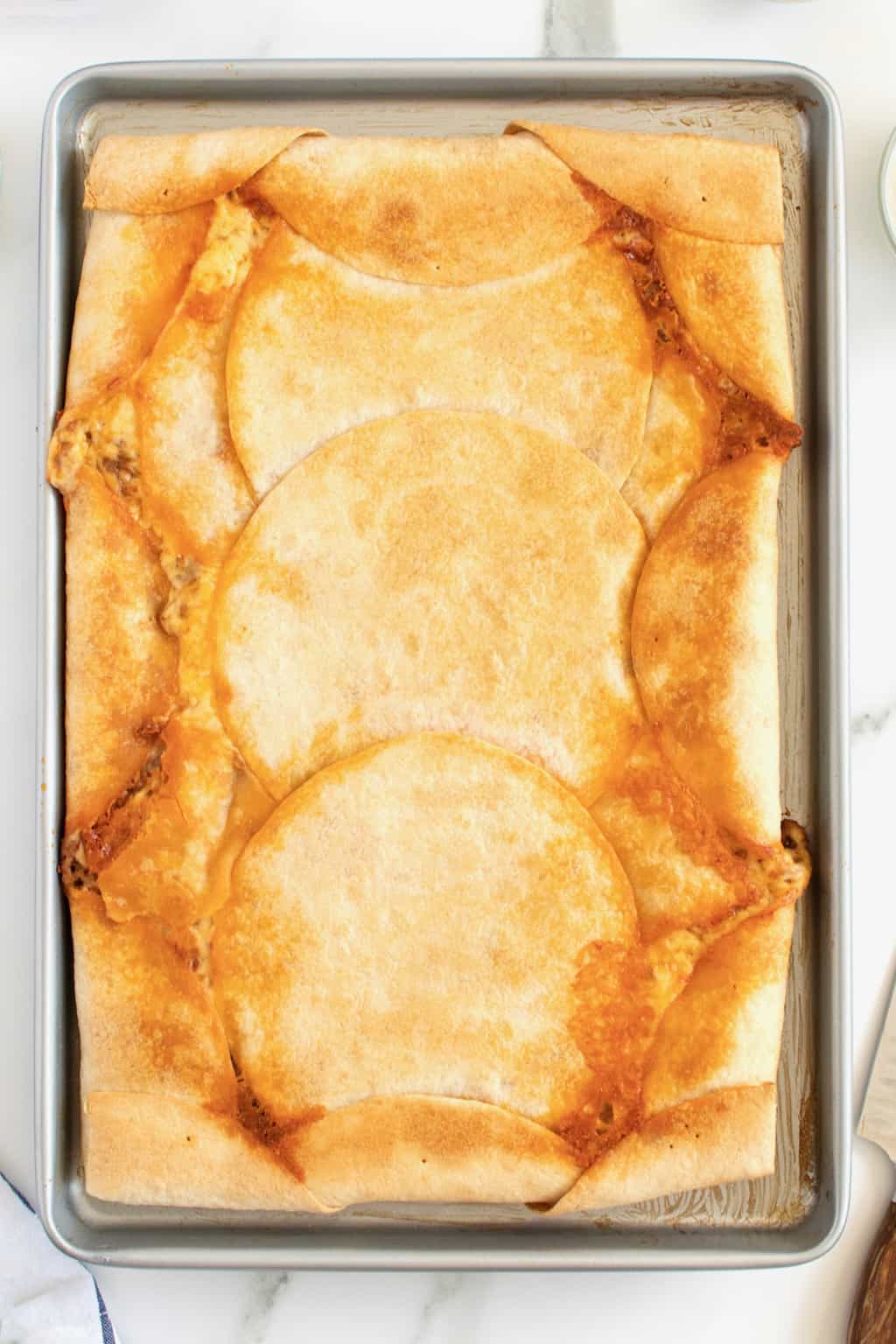 Thanksgiving Leftovers Sheet Pan Quesadilla - The BakerMama