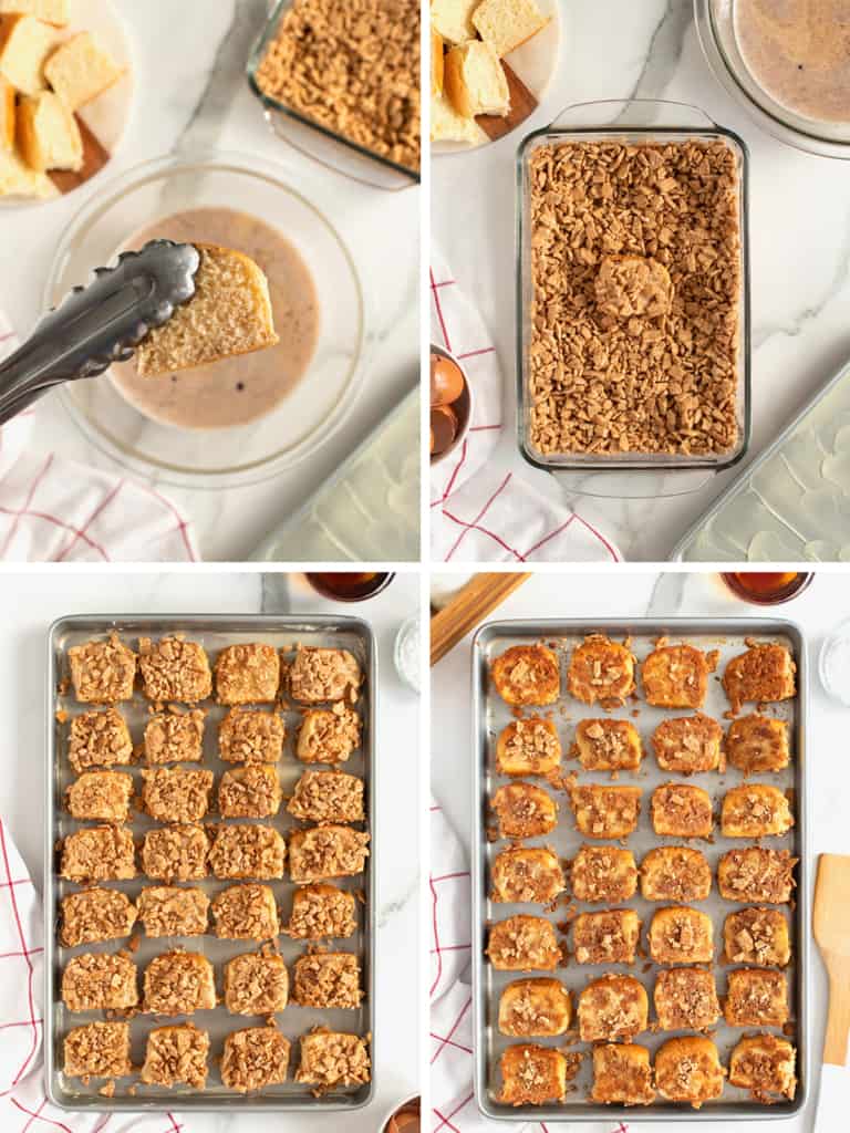 Cinnamon Toast Crunch French Toast Bites - The BakerMama