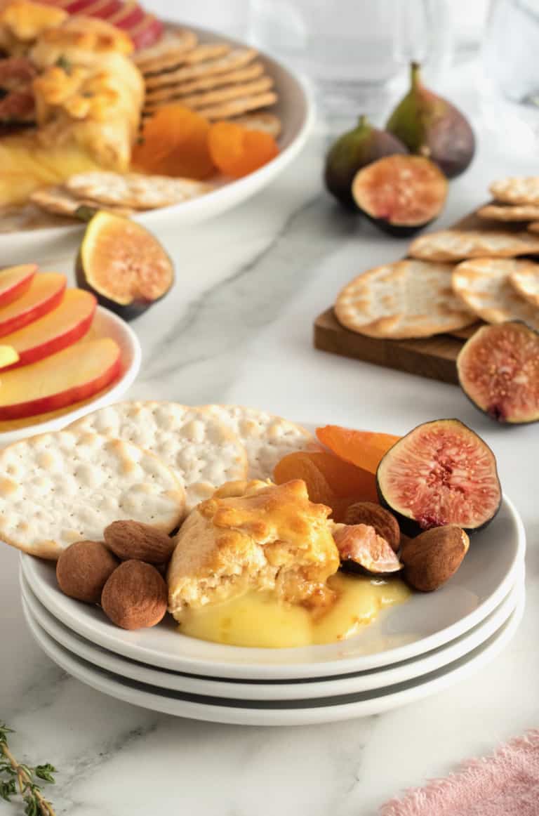 Baked Brie with Fig Jam - The BakerMama