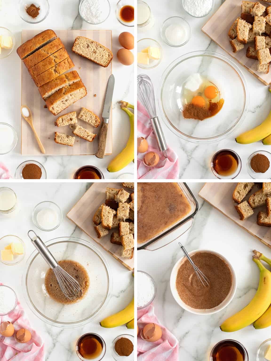 Banana Bread French Toast Bites - The BakerMama