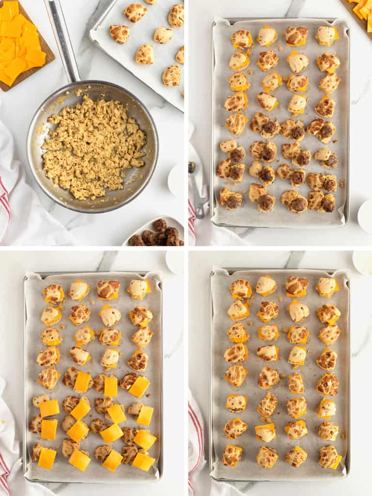 Cinnamon Roll Breakfast Sandwich Bites - The BakerMama
