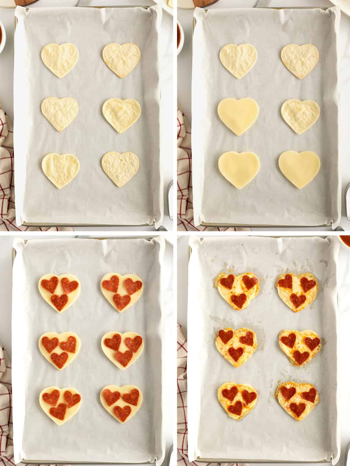 Heart Shaped Tortilla Pizzas - The BakerMama