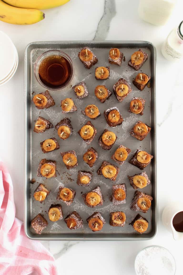 Banana Bread French Toast Bites - The BakerMama
