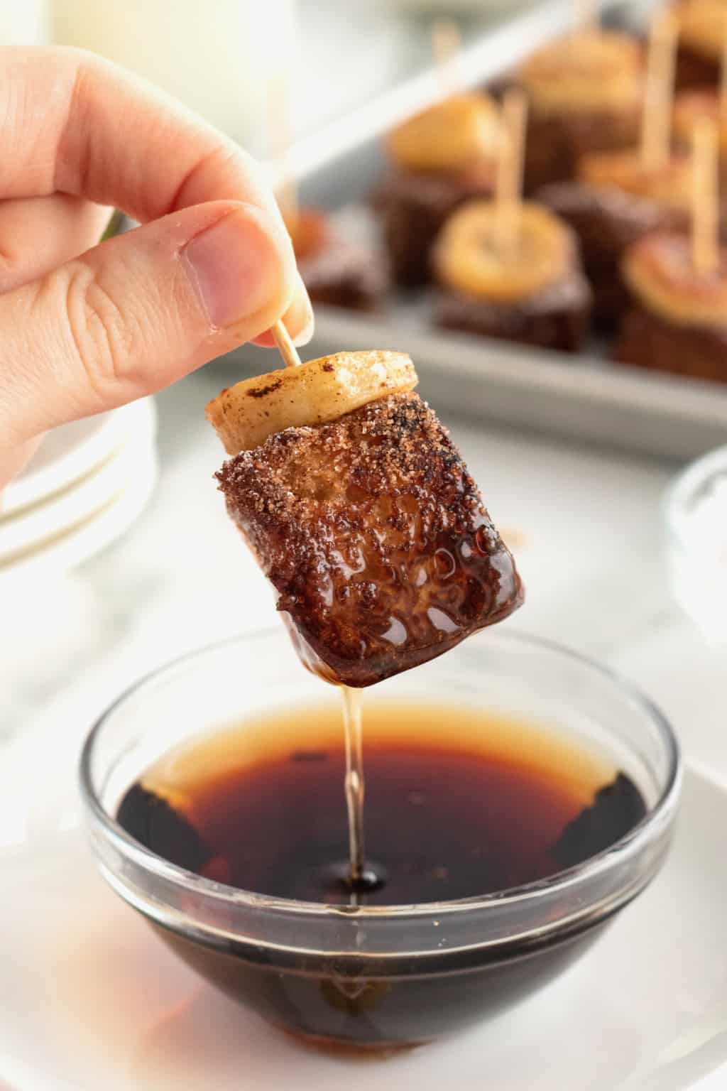 Banana Bread French Toast Bites - The BakerMama