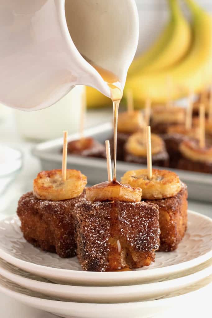 Banana Bread French Toast Bites - The BakerMama