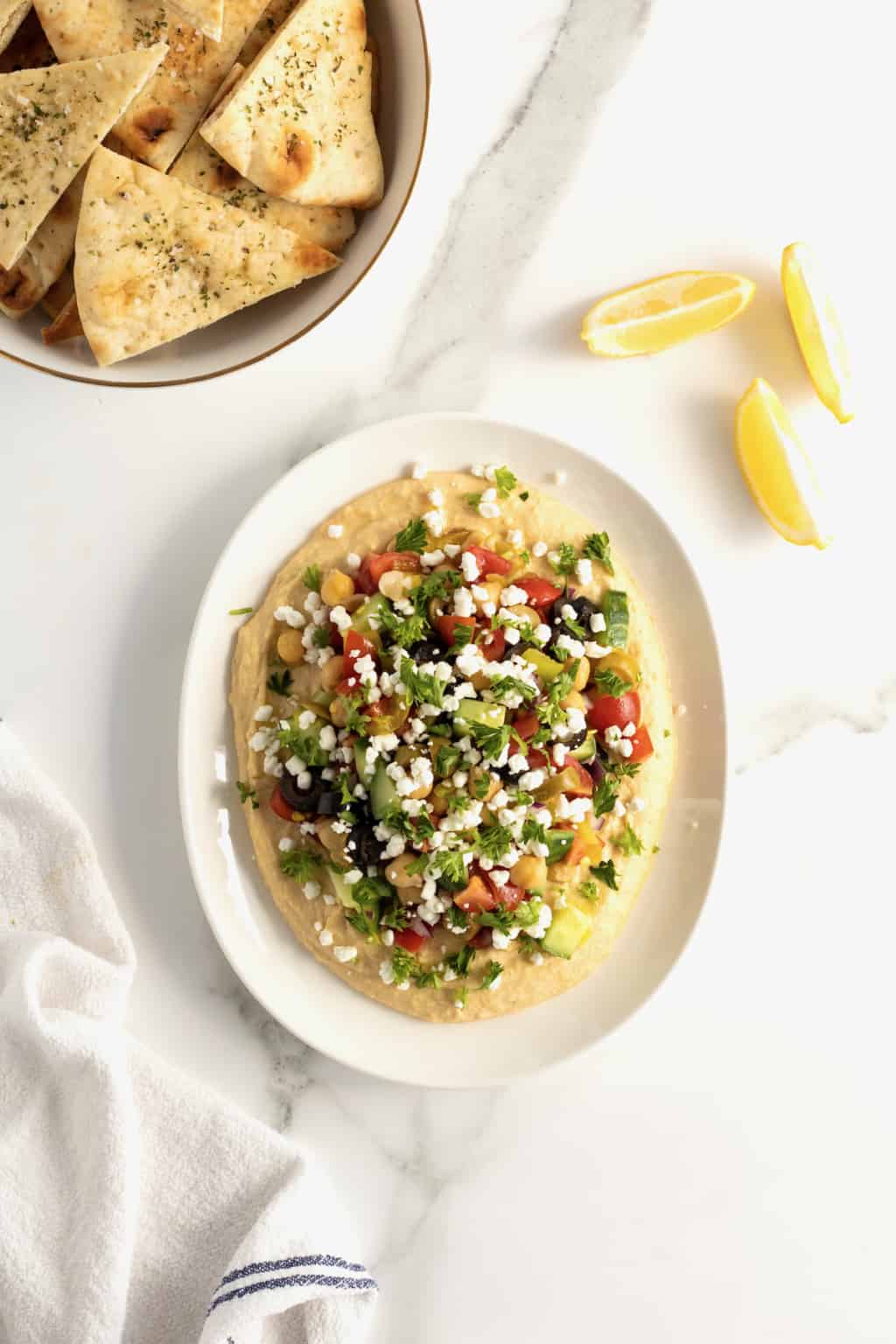 Restaurant Style Loaded Hummus - The BakerMama