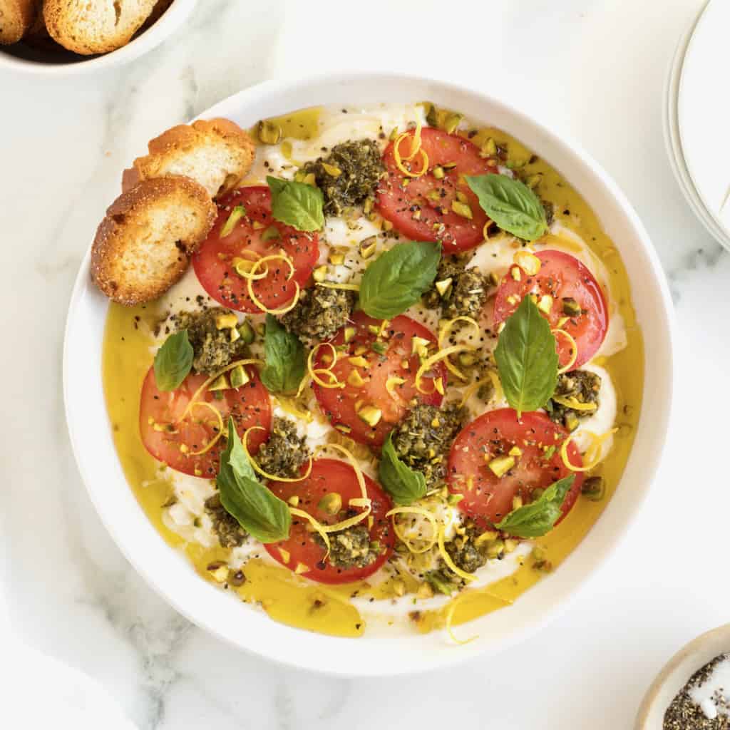 Burrata Caprese Platter - The BakerMama