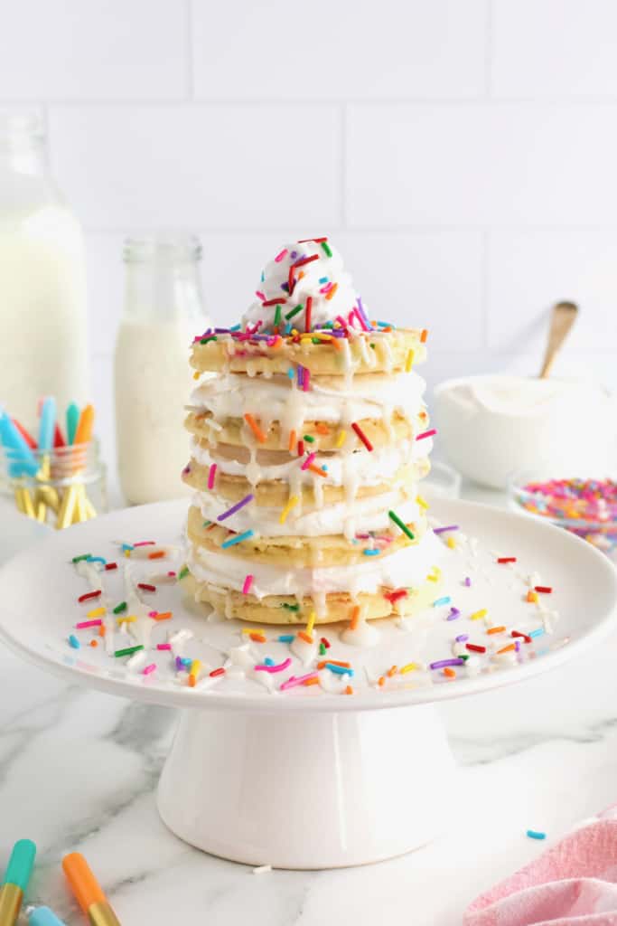 Confetti Pancake Cake - The BakerMama