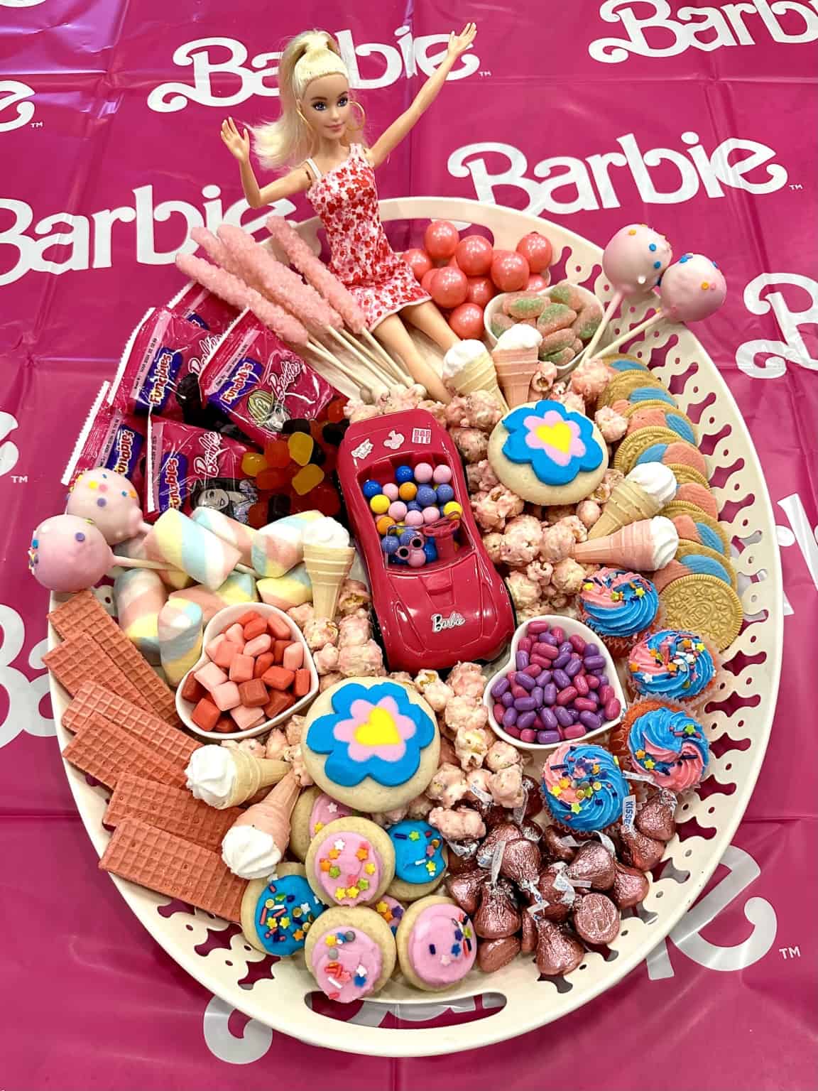 Barbie Dream Dessert Board - The BakerMama