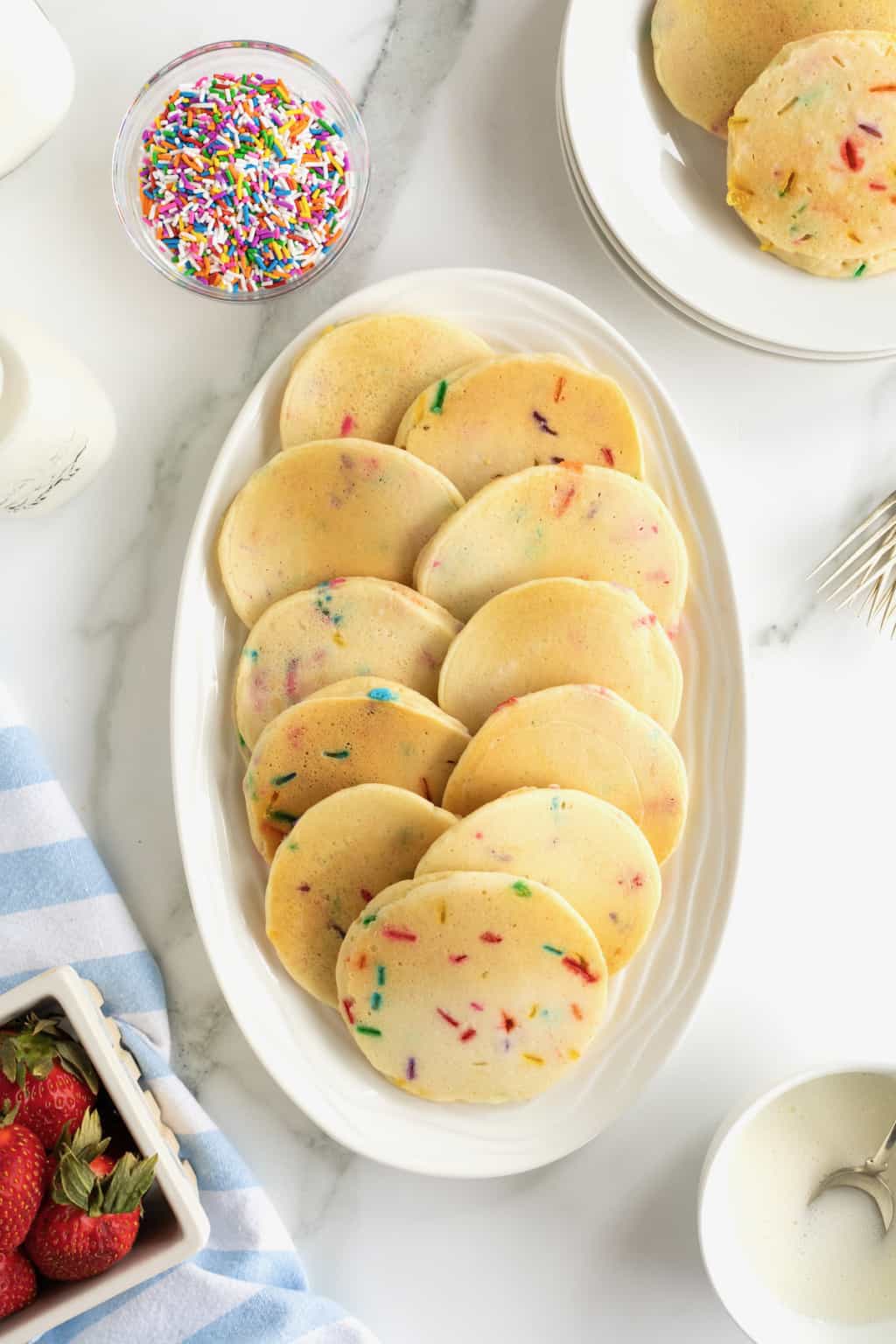 Confetti Pancakes - The BakerMama