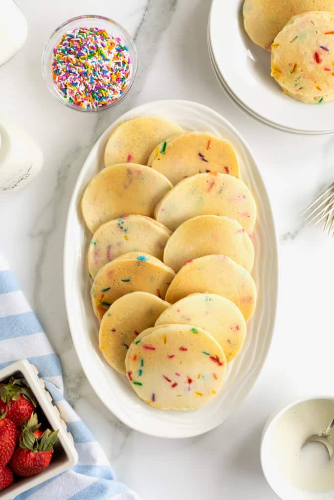 Confetti Pancakes - The BakerMama