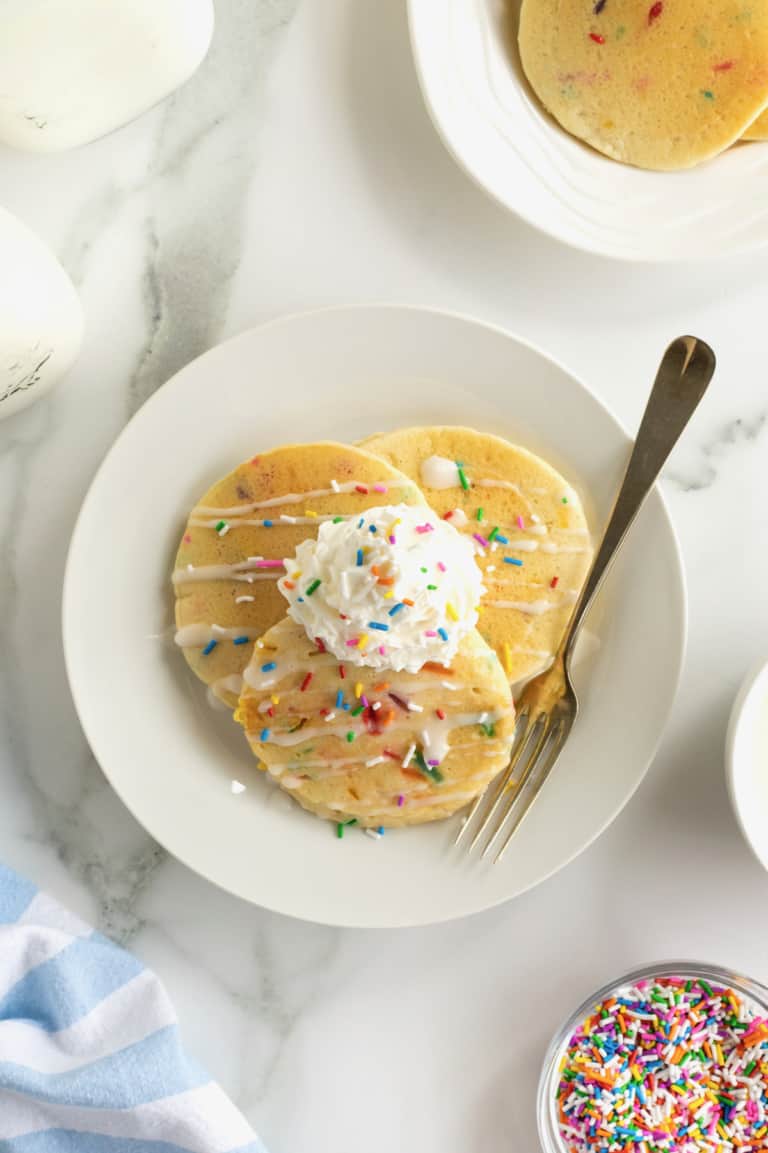 Confetti Pancakes - The BakerMama