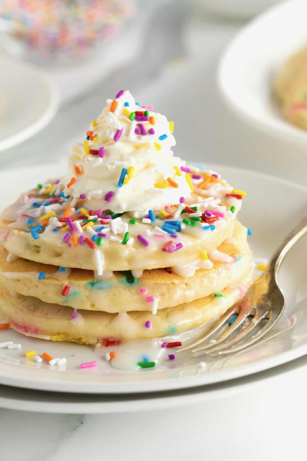 Confetti Pancakes - The BakerMama