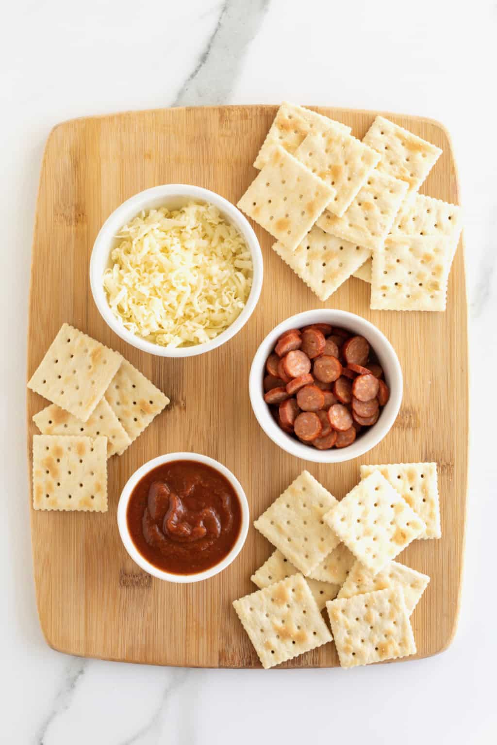 Pizza Cracker Bites - The BakerMama