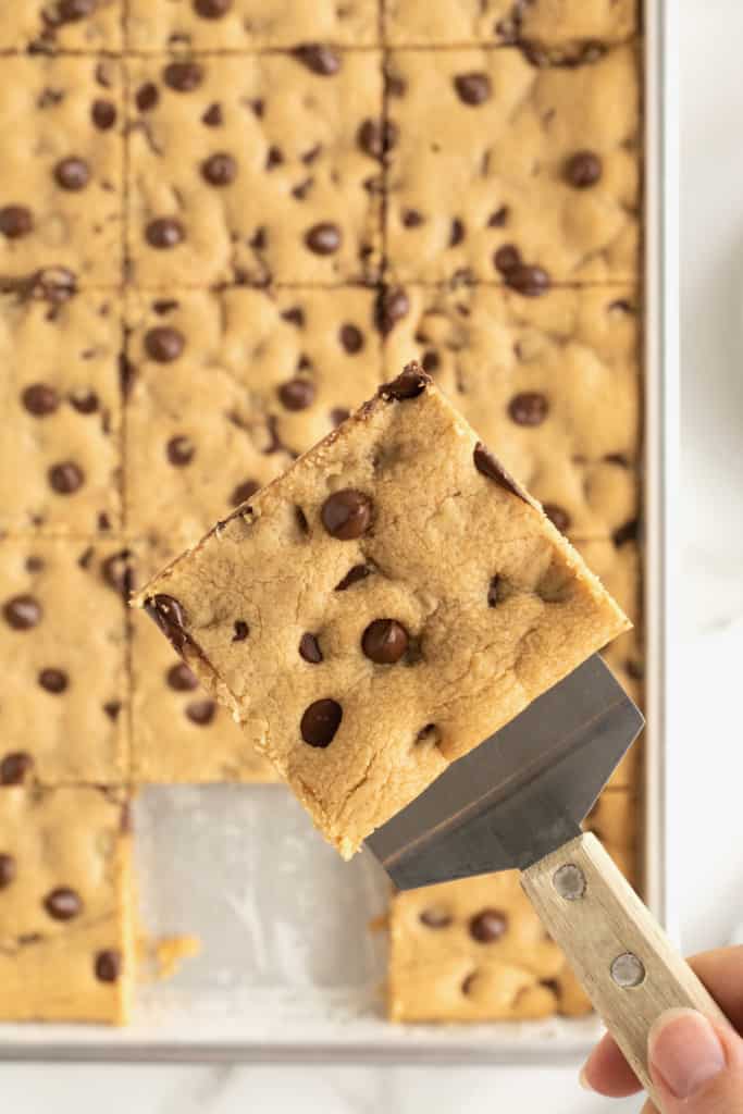 Peanut Butter Chocolate Chip Cookie Bars The Bakermama