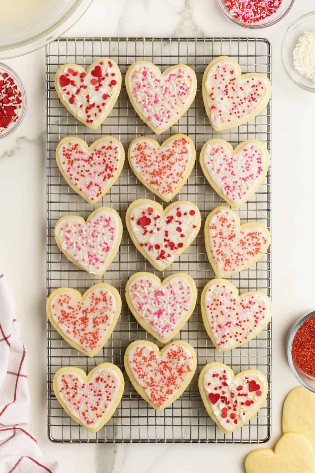 Valentine's Sugar Cookies - The BakerMama