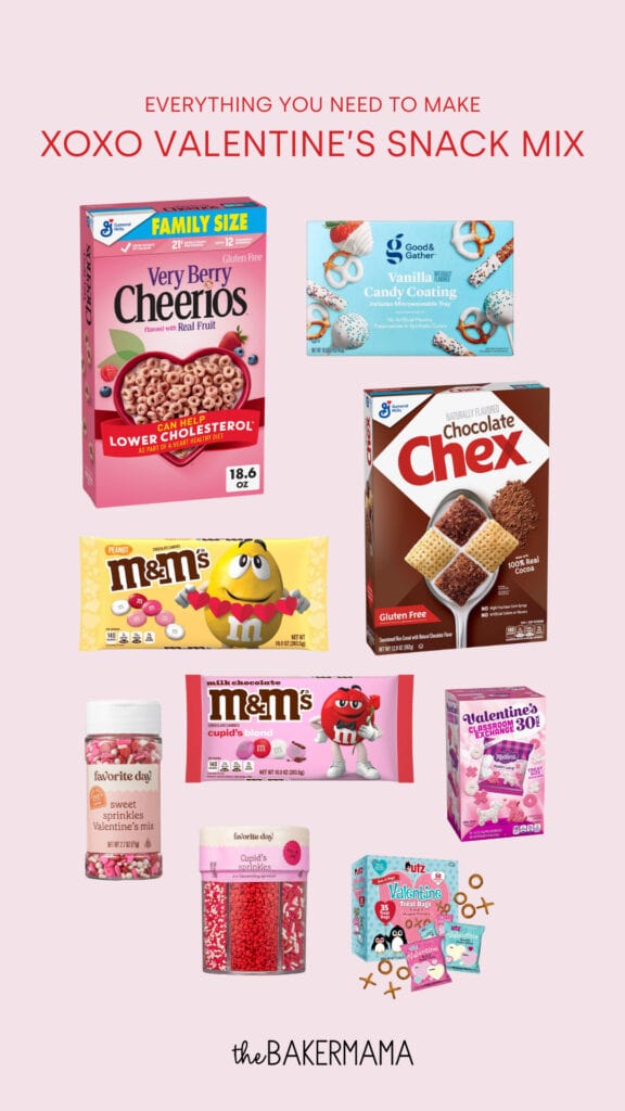 XOXO Valentine's Day Snack Mix - The BakerMama