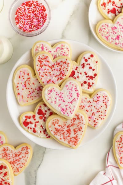 Valentine's Sugar Cookies - The BakerMama