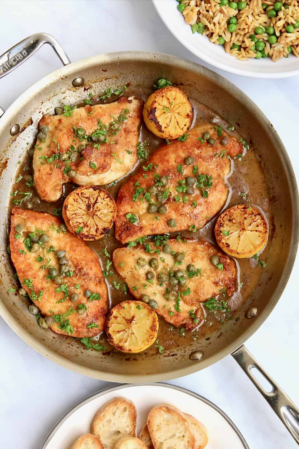 Skillet Chicken Piccata - The BakerMama