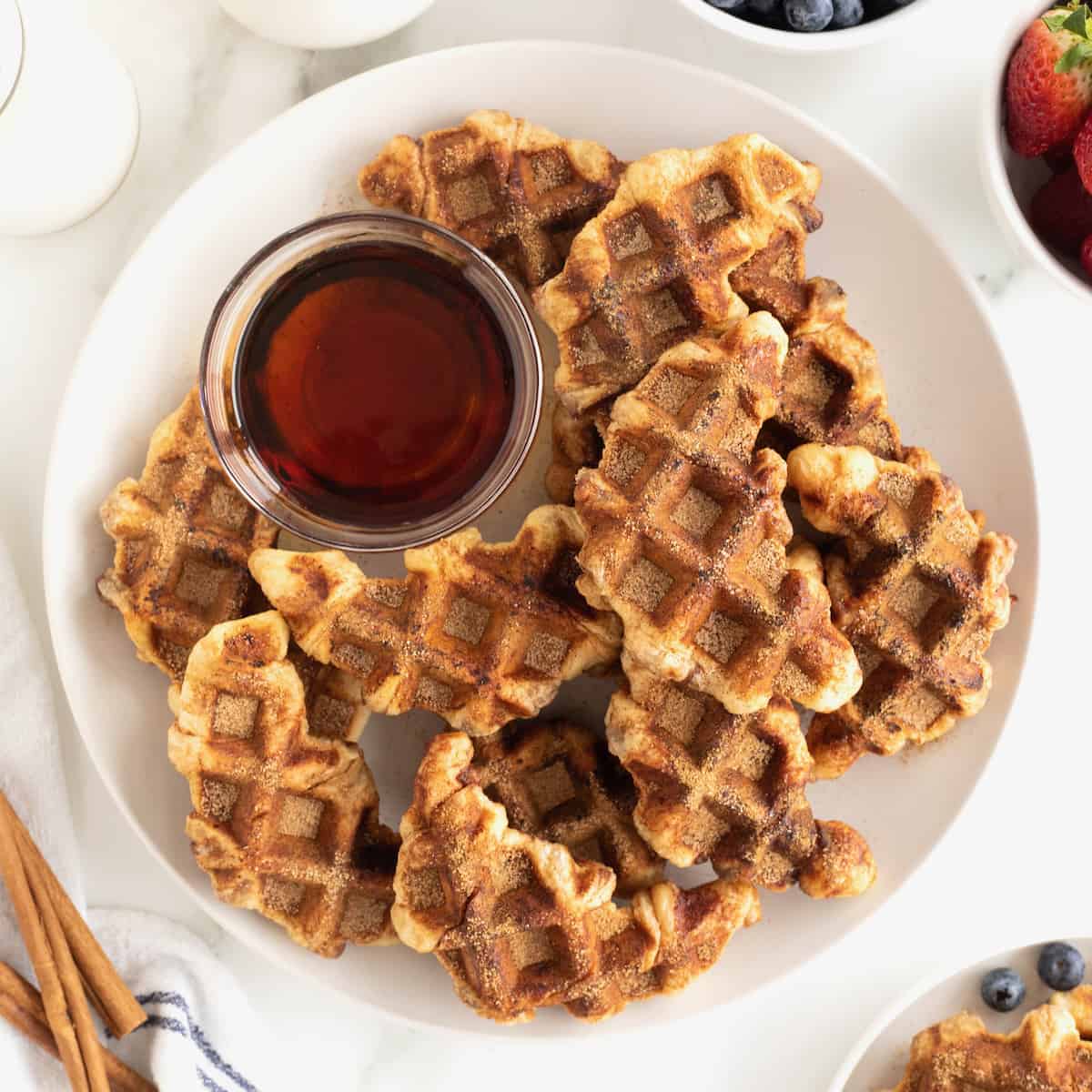 Cinnamon Sugar Croffles - The BakerMama