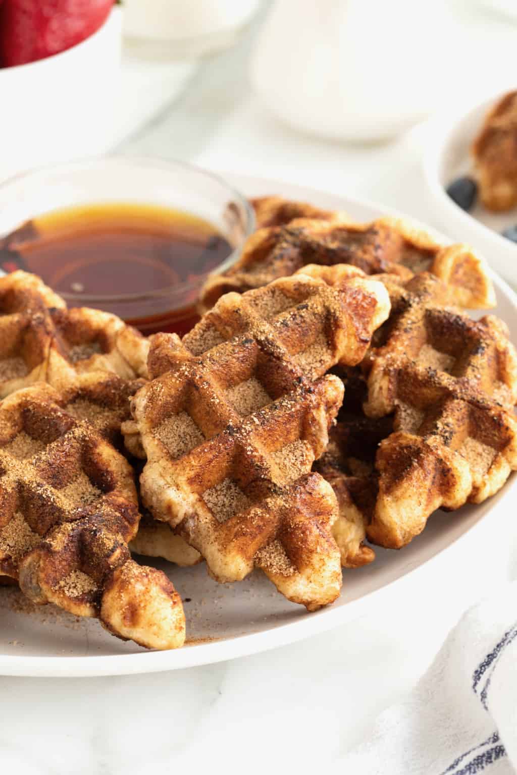 Cinnamon Sugar Croffles - The BakerMama