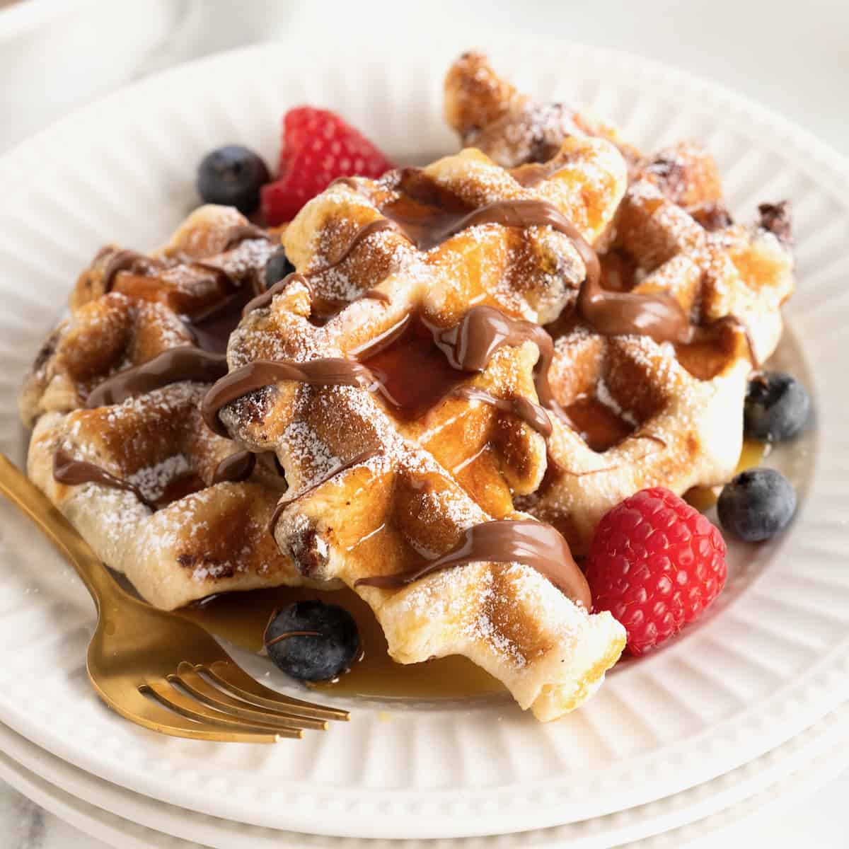 Nutella Croffles - The BakerMama