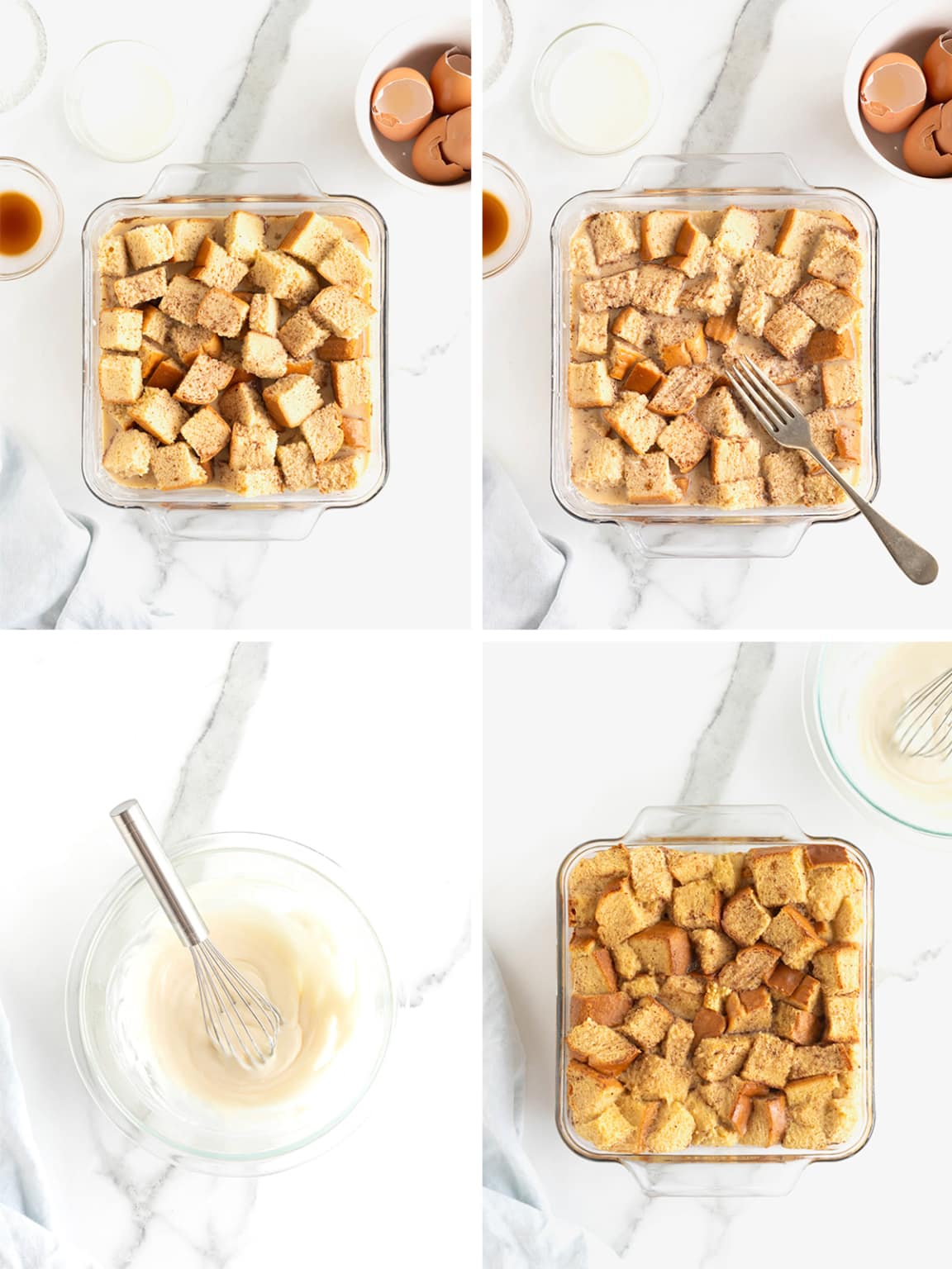 Classic Bread Pudding with Vanilla Sauce - The BakerMama