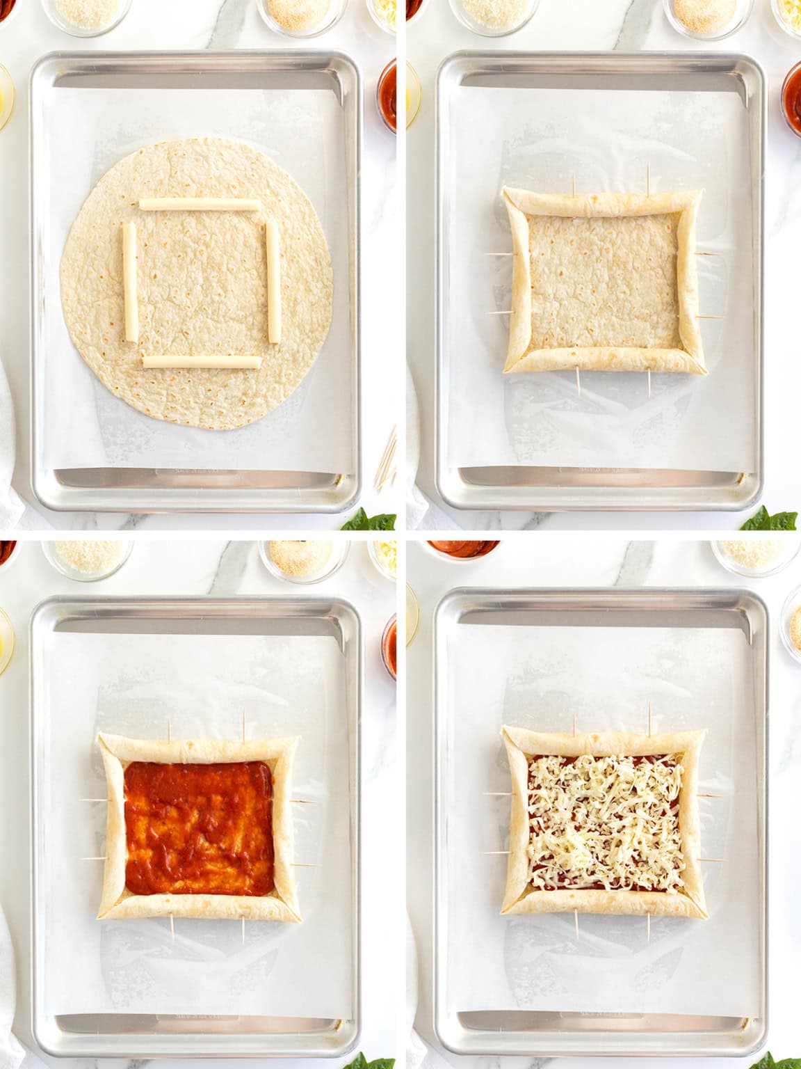 Stuffed Crust Tortilla Pizza - The BakerMama