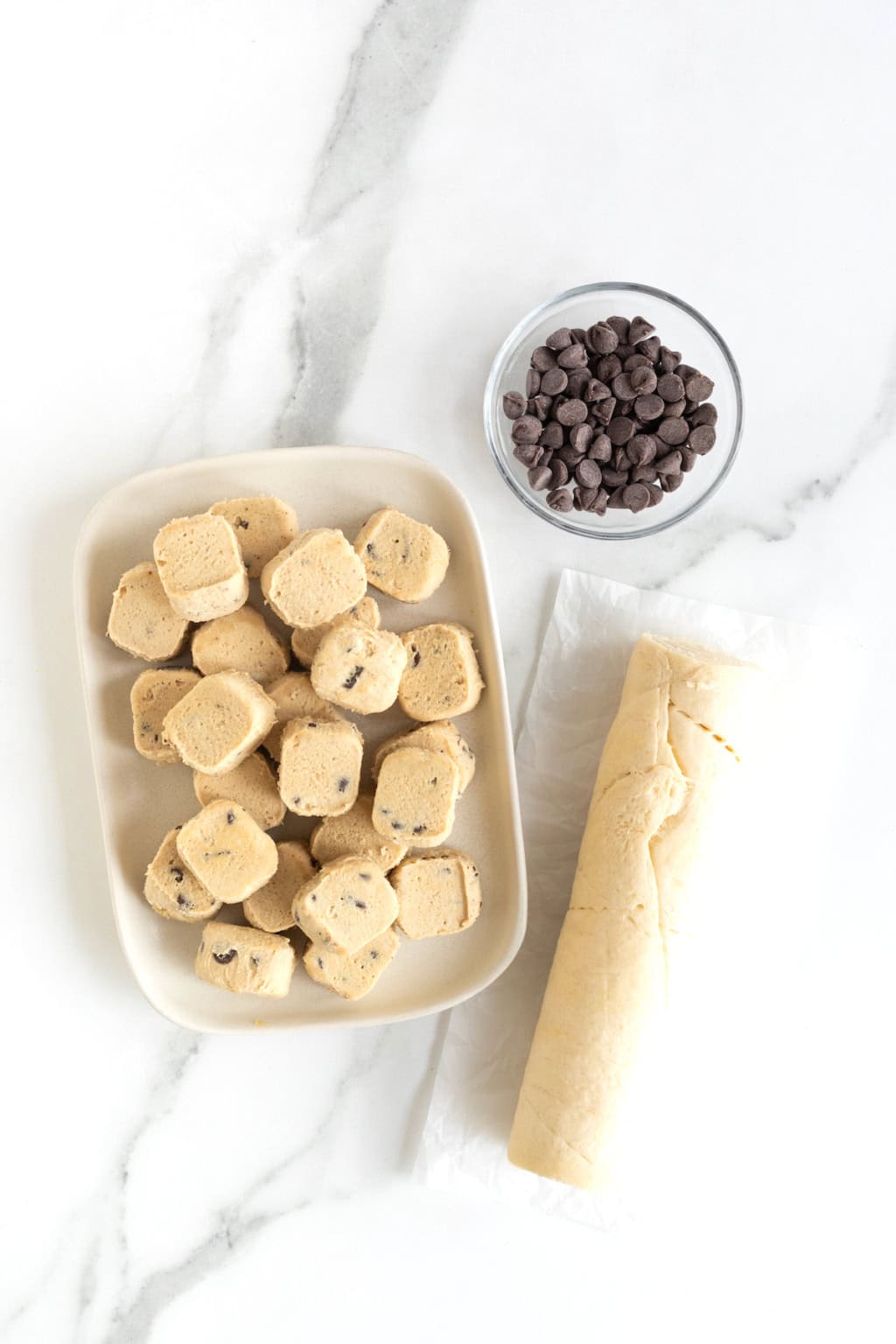 Chocolate Chip Cookie Dough Cruffins - The BakerMama